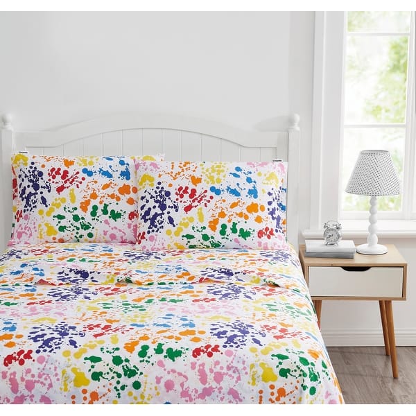 Crayola Splatter Cotton Percale Sheet Set - Bed Bath & Beyond - 36817711