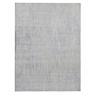 Shahbanu Rugs Cloud Gray Fine Jacquard Weave Hand Loomed Modern ...