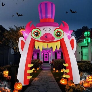 13ft Clown Arch Halloween Inflatable Outdoor Decoration - Bed Bath ...