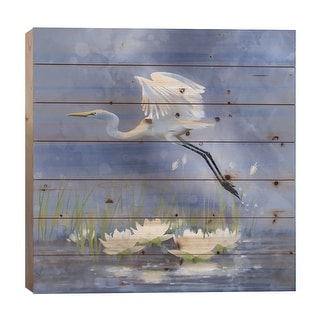Egret Dawn Flight Print On Wood by Thomas Little - Multi-Color - Bed ...