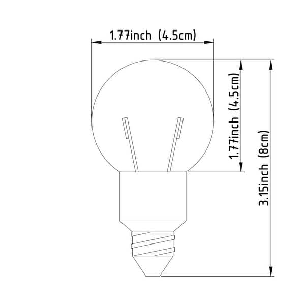LED E12 3W Bulb - Clear - 2"W x 2"D 4"H - Bed Bath & Beyond - 16764510