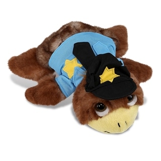 DolliBu Small Brown Sea Turtle Police Officer Plush with Cop Uniform ...