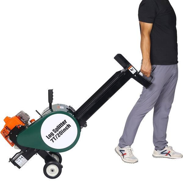 Double Flywheel 7-Ton Compact Horizontal Gas Electric Log Splitter ...