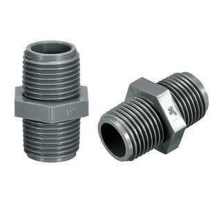 Pipe Fittings Connector G1/2 x G1/2 Male Thread Adapter Plastic Hex ...