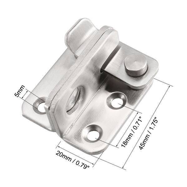Flip Door Latch Stainless Steel 45x40mm Gate Latch Right Open Slide ...
