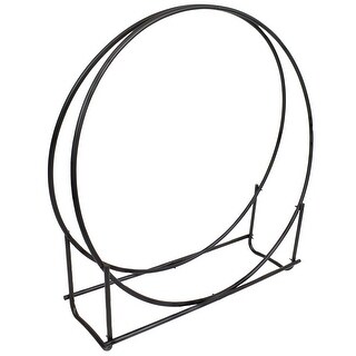 Sunnydaze Outdoor Round Firewood Rack - Black - Bed Bath & Beyond ...