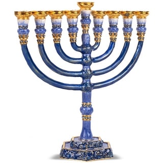 Intricately Detailed Jeweled Temple Menorah - Bed Bath & Beyond - 43012359