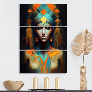 Designart "Portrait Of Egyptian Goddess III" Woman Fashion Canvas Art ...