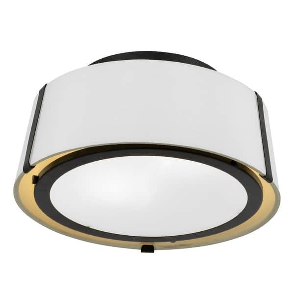 Fulton 2 Light Matte Black Ceiling Mount - 12'' W x 6'' H - Bed Bath ...