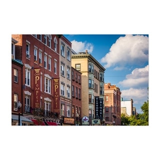 Boston Massachusetts Along Hanover Street Urban Art Print/Poster - Bed ...