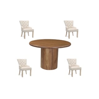 Ava 5-piece Solid Wood Dining Set - Bed Bath & Beyond - 43119719