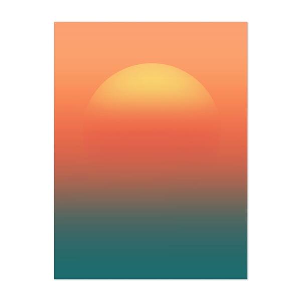 Ocean sunrise Illustrations Abstract Beach Geometric Art Print/Poster - Bed Bath & Beyond - 34874610