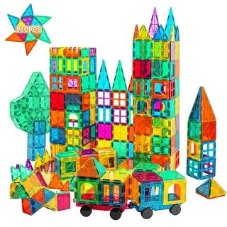 130PCS Magnetic Tiles Building Blocks,3D Magnet Blocks Construction ...