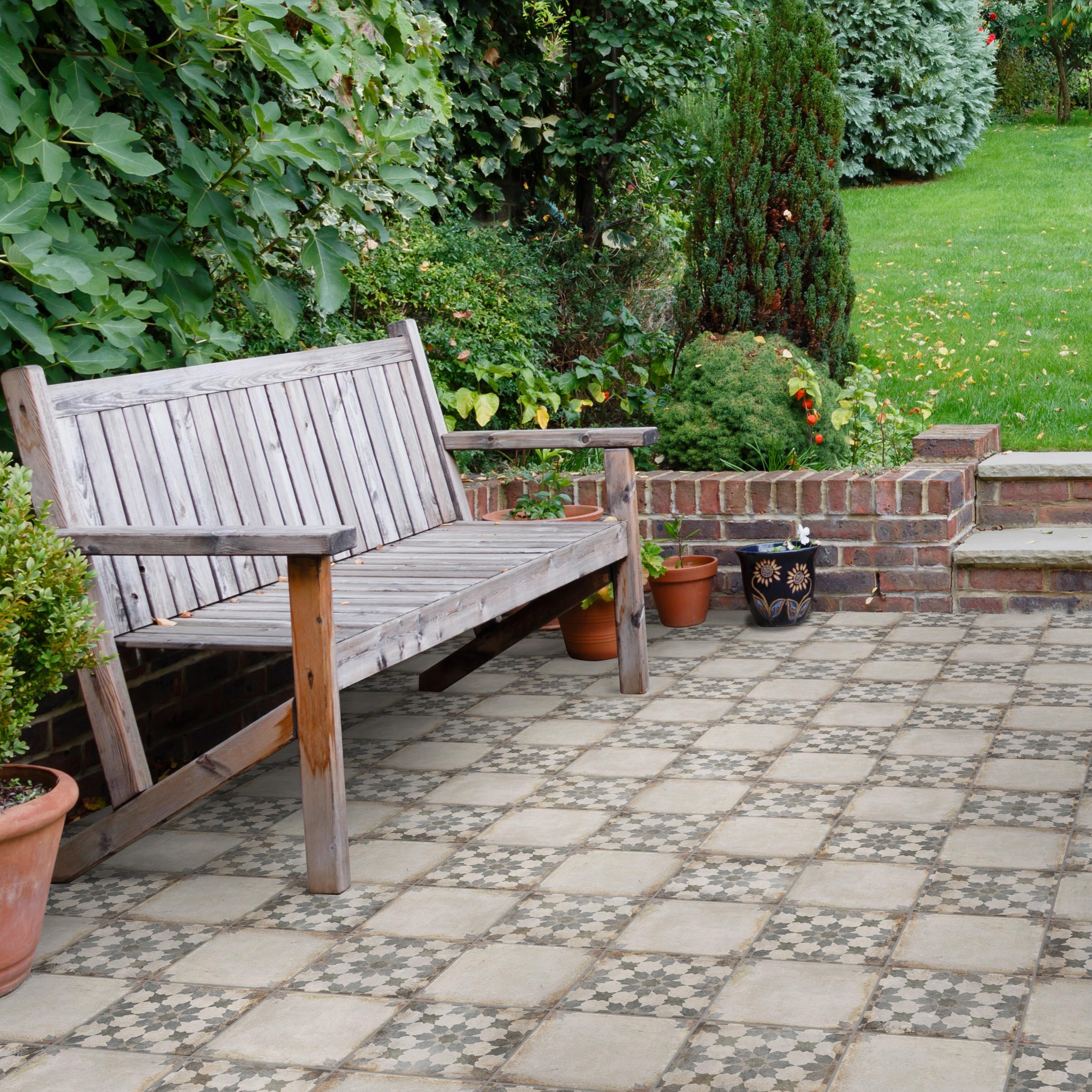 Merola Tile D'Anticatto Decor Trapani 8-3/4" x 8-3/4" Porcelain Floor ...