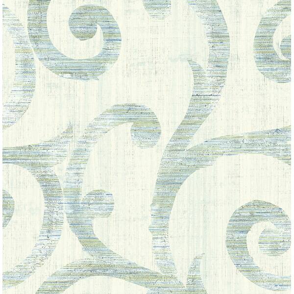 Seabrook Designs Silverton Scrolls Unpasted Wallpaper - Bed Bath ...