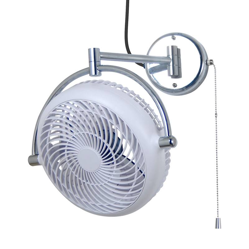 Industrial White 10-inch ABS 3-Blade Wall Mount Fan - Overstock - 34845104