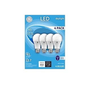 GE 67616 LED A9 Daylight Light Bulb, 10 Watts, 4/Pack - Bed Bath ...