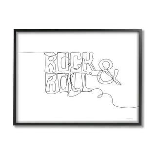 Stupell Rock & Roll Music Line Doodle Framed Giclee Art by Kamdon ...