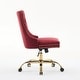 GDFStudio - Velvet Tufted Upholstered Home Office Chair with Golden ...