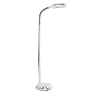 Adjustable LED Reading Floor Lamp in Chrome Color by Lavish Home - Bed ...