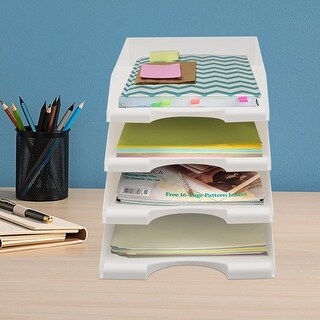 Paper Tray Desk Organizer Stackable Paper Trays - Bed Bath & Beyond ...