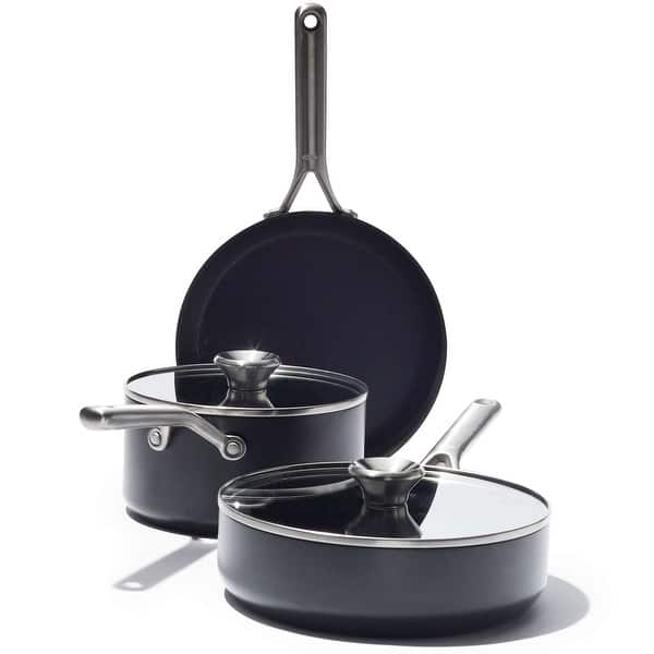 OXO Professional Ceramic Non-Stick 5-Piece Cookware Pots and Pans Set ...