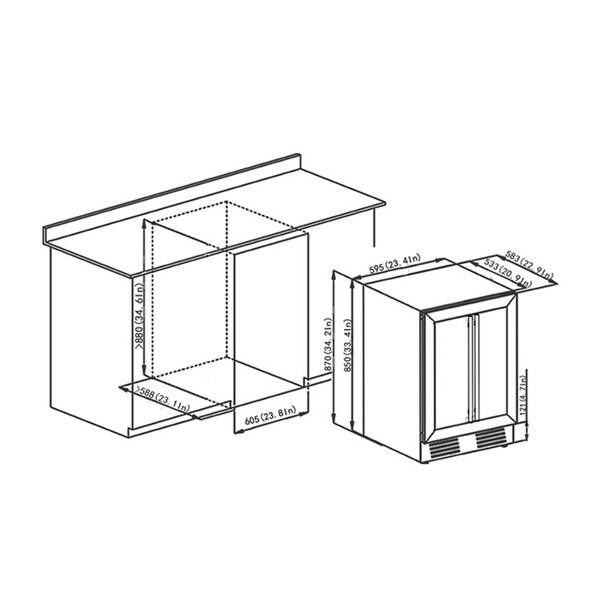 24in Dual Zone Refrigerator with Stainless Steel - Bed Bath & Beyond ...