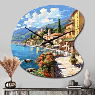 Designart - La Dolce Italian Beachside II - Italy Large Wall Clocks ...