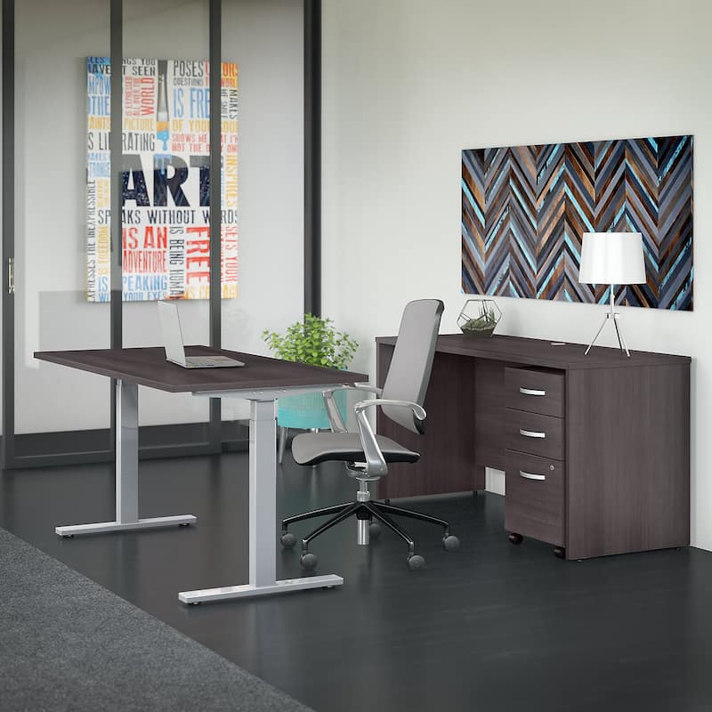 Studio C 3-piece Adjustable Desk and File Cabinet Set - Overstock ...