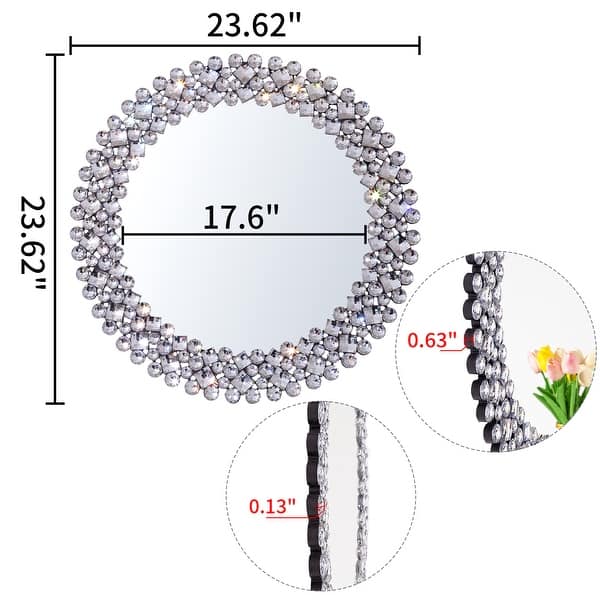 Crystal Accent Round Wall Mirror - Bed Bath & Beyond - 37291554