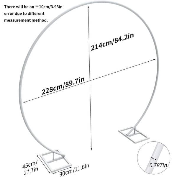 Large Circle Wedding Arch Round Garden Archway Arbors Stand 84"H - Bed ...