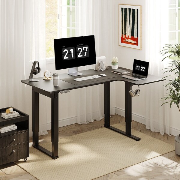 FlexiSpot L-Shaped Height Adjustable Standing Desk 4 Legs FlexiSpot L-Shaped Height Adjustable Standing Desk 4 Legs