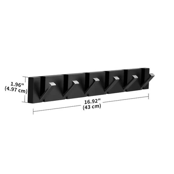 6 - Hook Retractable Wall Mounted Floating Coat Rack - Bed Bath ...