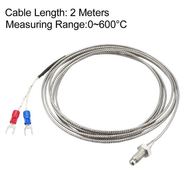 K Type Temperature Sensor Probe Screw Type Thermocouple 2 Meters Cable ...