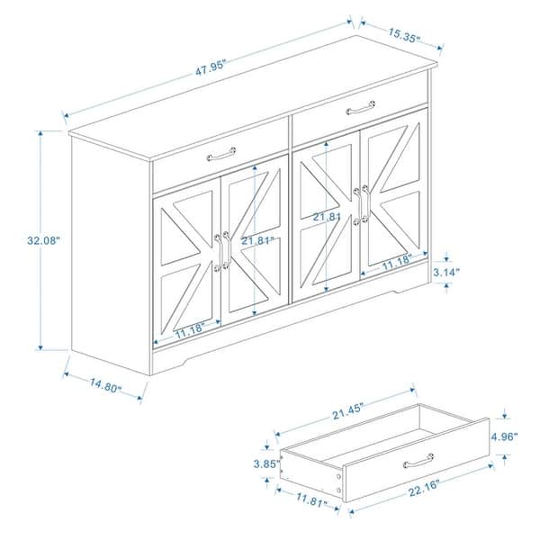 dining room buffet dimensions