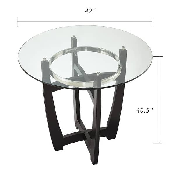 42" Round Glass Top Dining Table - Bed Bath & Beyond - 35989685