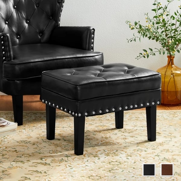 black ottoman stool