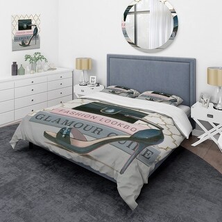 Designart 'Glam fashion High Heels VI' Glam Bedding Set - Duvet Cover ...
