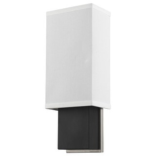 Rectangular Wall Sconce with Linen Fabric Shade - 6' x 7' - Bed Bath ...