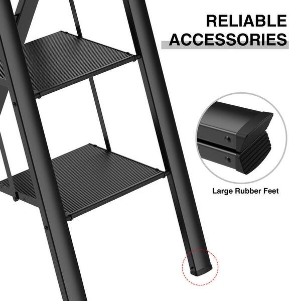 Retractable Handgrip Folding AluminIum Stool Ladders 3 Steps - Bed Bath ...