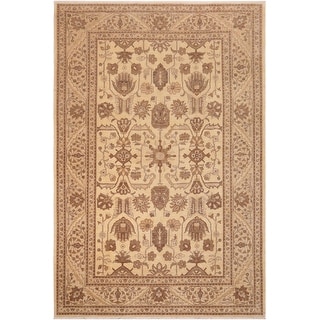 Boho Chic Ziegler Roxanne Beige Tan Hand-knotted Wool Rug - 10'2" x 14 ...