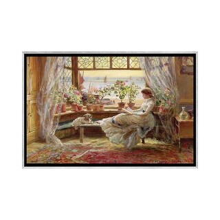 iCanvas "Reading by the Window, Hastings" by Charles James Lewis Framed ...