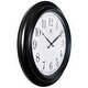 Classic Black Large Wall Clock 24 inch by Infinity Instruments - 24 x 2 ...
