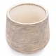 17.32" Diameter Handmade Distressed Fiber Stone Round Pot Planters - 15 ...