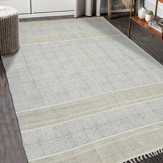 Handmade Transitional Oriental Flatweave Cotton Rug - Bed Bath & Beyond ...