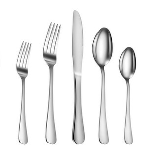 Flatware Set, Modern Silverware Set Stainless Steel for Kitchen Hotel ...