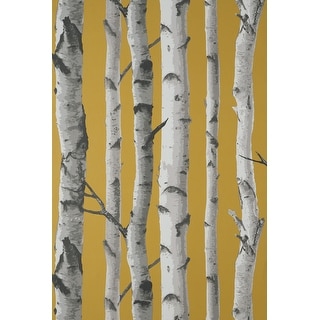 Fine Decor Chester Mustard Birch Trees Wallpaper - Bed Bath & Beyond ...