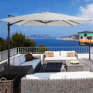 Clihome 8 Ft Patio Outdoor Cantilever Offset Umbrella Without Base ...