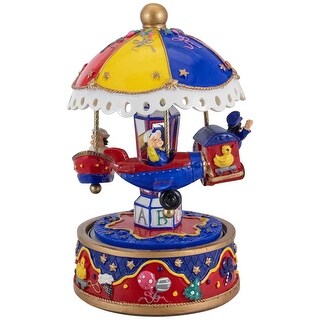Children's Boat, Plane and Train Animated Musical Carousel - 7.5" - Bed ...