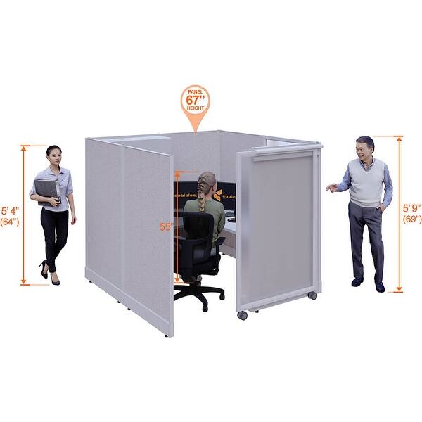 Cubicle with Sliding Door 67H 2pack Cluster - Bed Bath & Beyond - 34508392